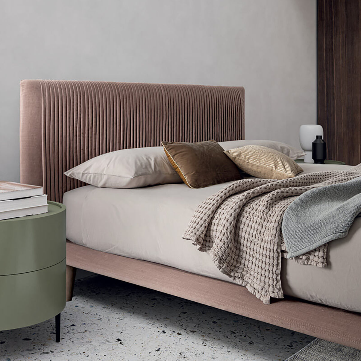 Plisse Pleated Headboard Bed | Dall'Agnese | Bedroom Furniture – My ...