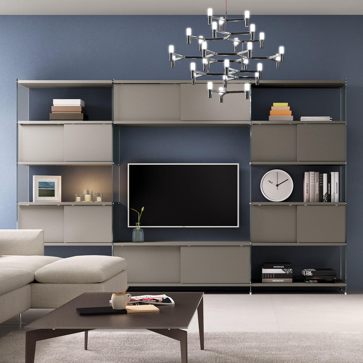 Byblos Bookcase Comp. 07 | Pezzani | Living Room Furniture – My Italian ...