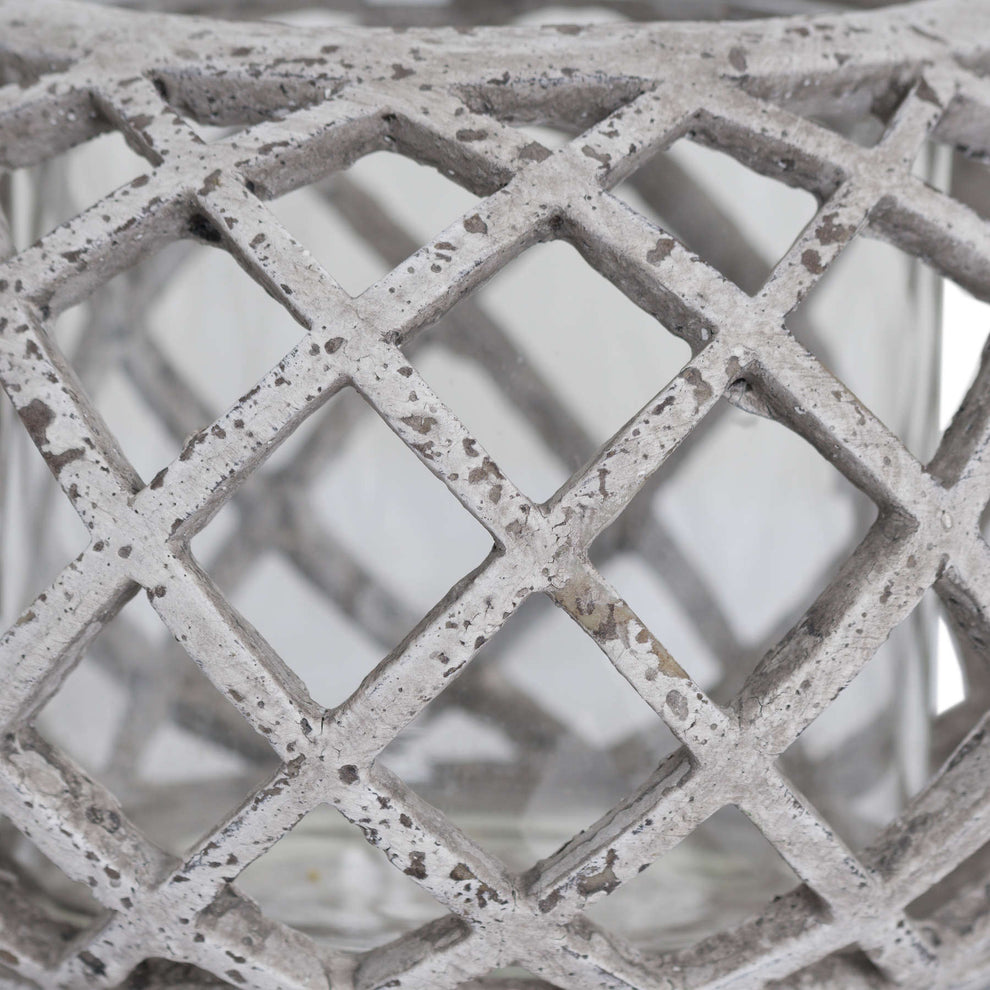 Round Ceramic Lattice Hurricane Lantern | Home Accessories – My Italian ...