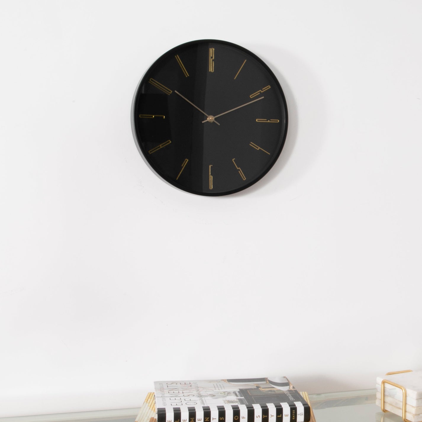 Modern 12" Black Analogue Clock | Native | Home Decor – My Italian Living