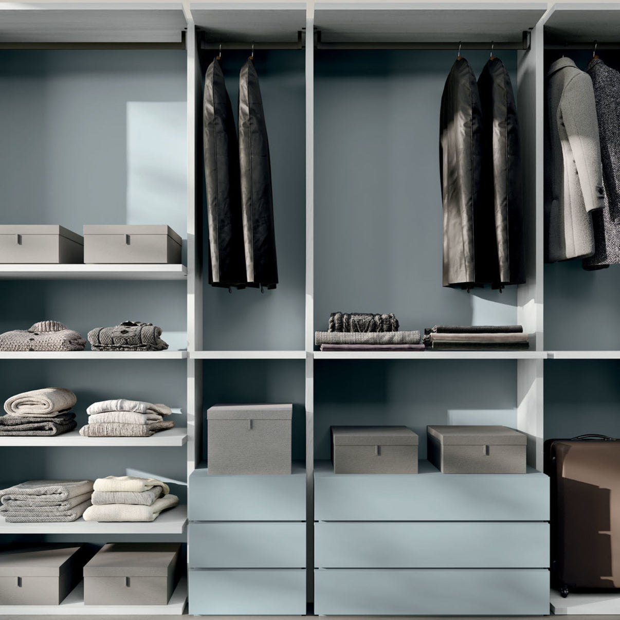 Flexi Walk-In Closet by Orme Design | Italian Slim Open Wardrobe – My ...
