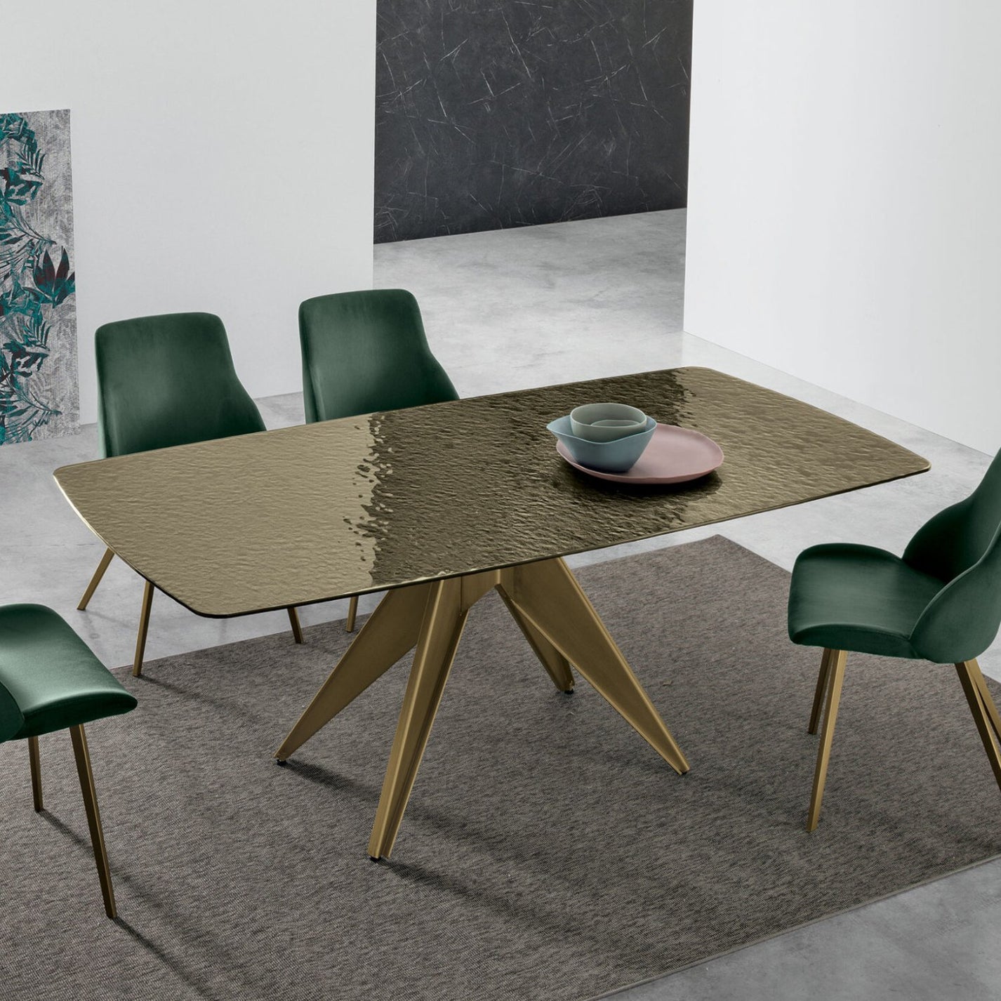 Minosse Italian Glass Dining Table – Luxury Fixed Design | Target Point ...