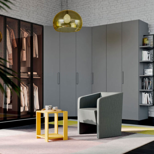 Hinged Door Wardrobe with Liscia Door & M10 Handle by Orme Light – My Italian Living