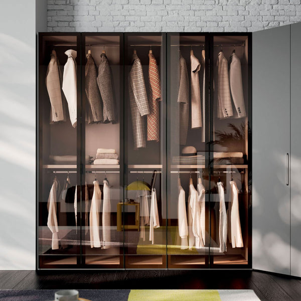 Hinged Door Wardrobe with Liscia Door & M10 Handle by Orme Light – My Italian Living