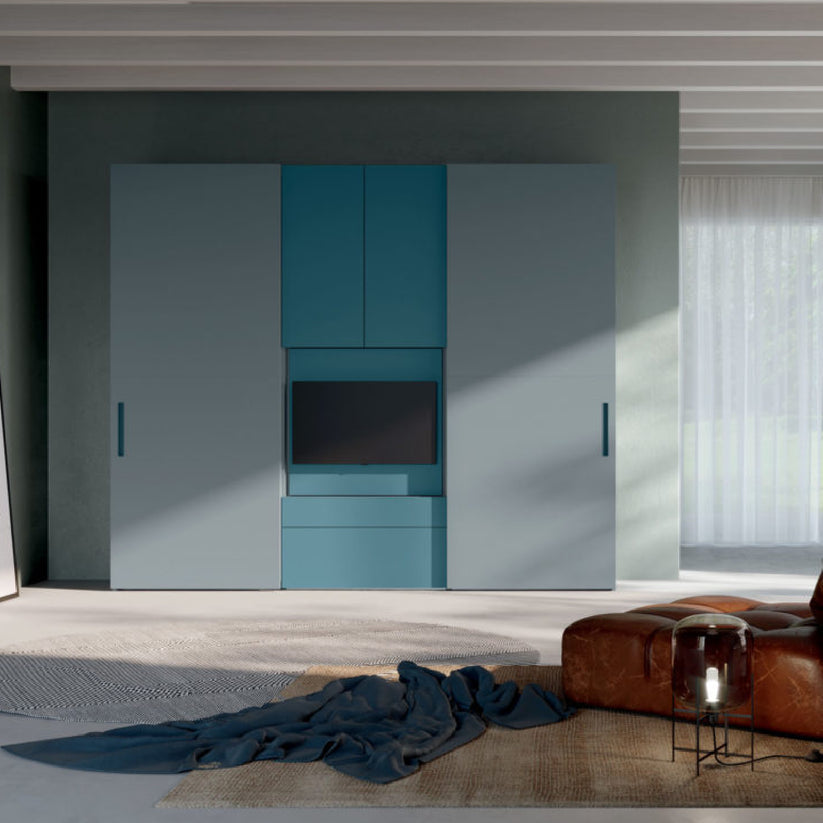 Visual System Wardrobe by Orme Design | Modular TV-Integrated Wardrobe – My Italian Living