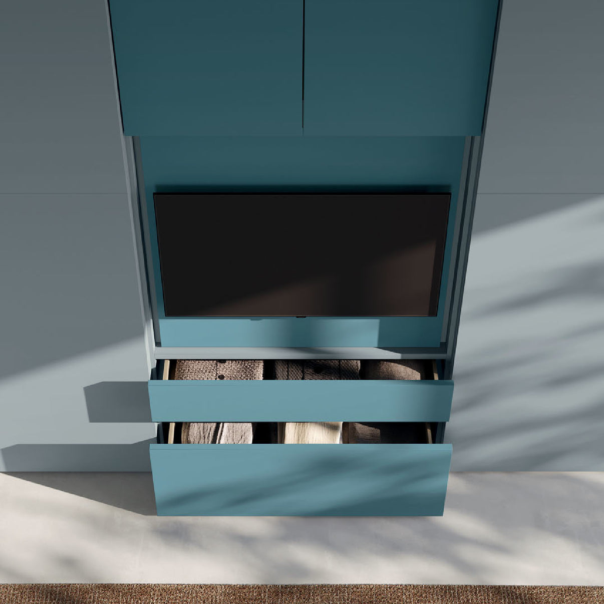 Visual System Wardrobe by Orme Design | Modular TV-Integrated Wardrobe ...