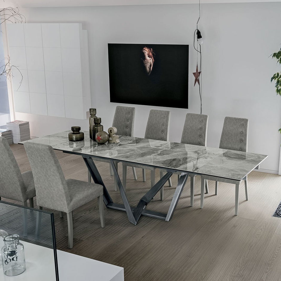 Extending Dining Tables | Modern Dining Tables | Glass Top Dining ...