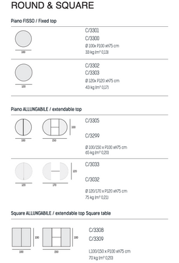 Round & Square Tables | My Italian Living | Dining Room Furniture